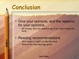 Writing a book_review_2 | PPT