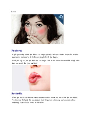 Pursing Lips Body Language