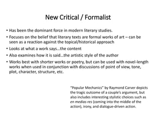 Writing about Literature | PPTX
