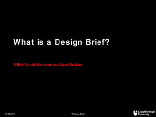 Writing a Design Brief | PPT