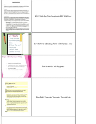 Writing A Briefing Paper | PDF