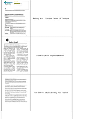 Writing A Briefing Paper | PDF