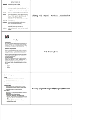 Writing A Briefing Paper | PDF