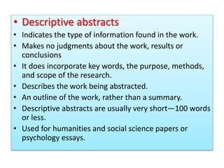 Writing abstract | PPTX