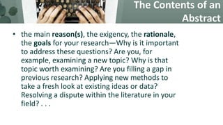 Writing an Abstract for your Research Paper | PPT