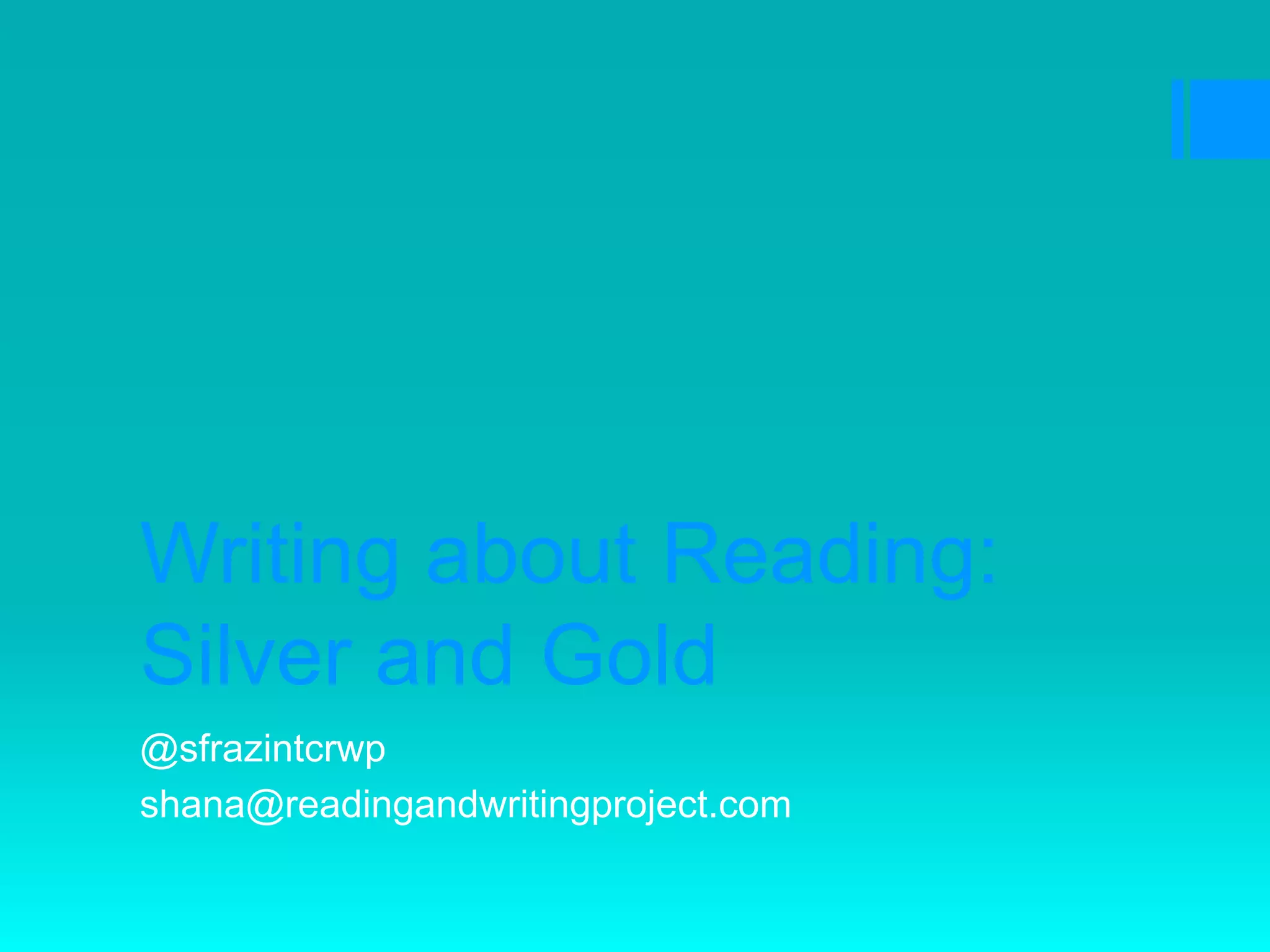 writing about reading | PPTX