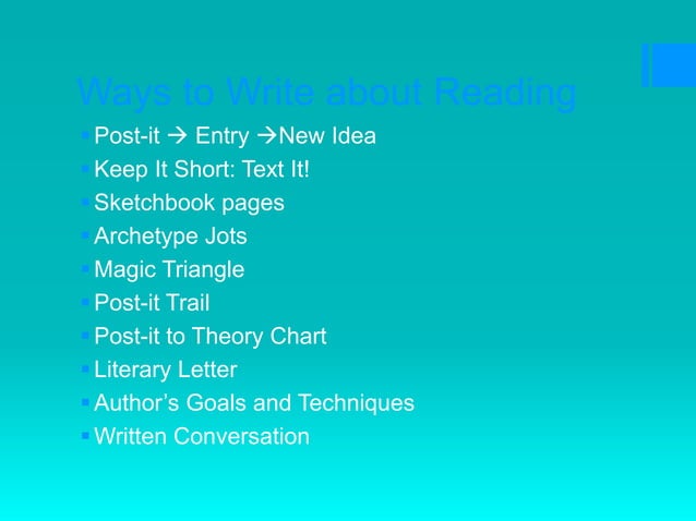 writing about reading | PPT