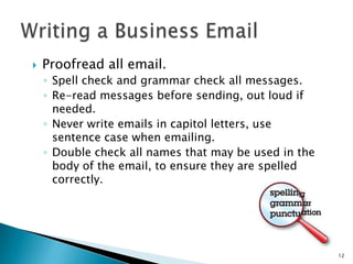Writing a Business Email | PPTX