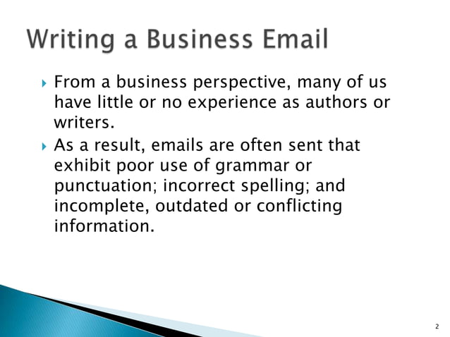 Writing a Business Email | PPTX