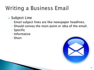 Writing a Business Email | PPTX