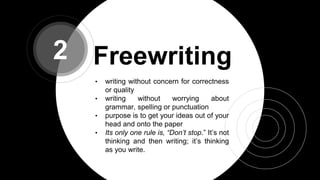 Writing academic texts the pre writing process | PPTX