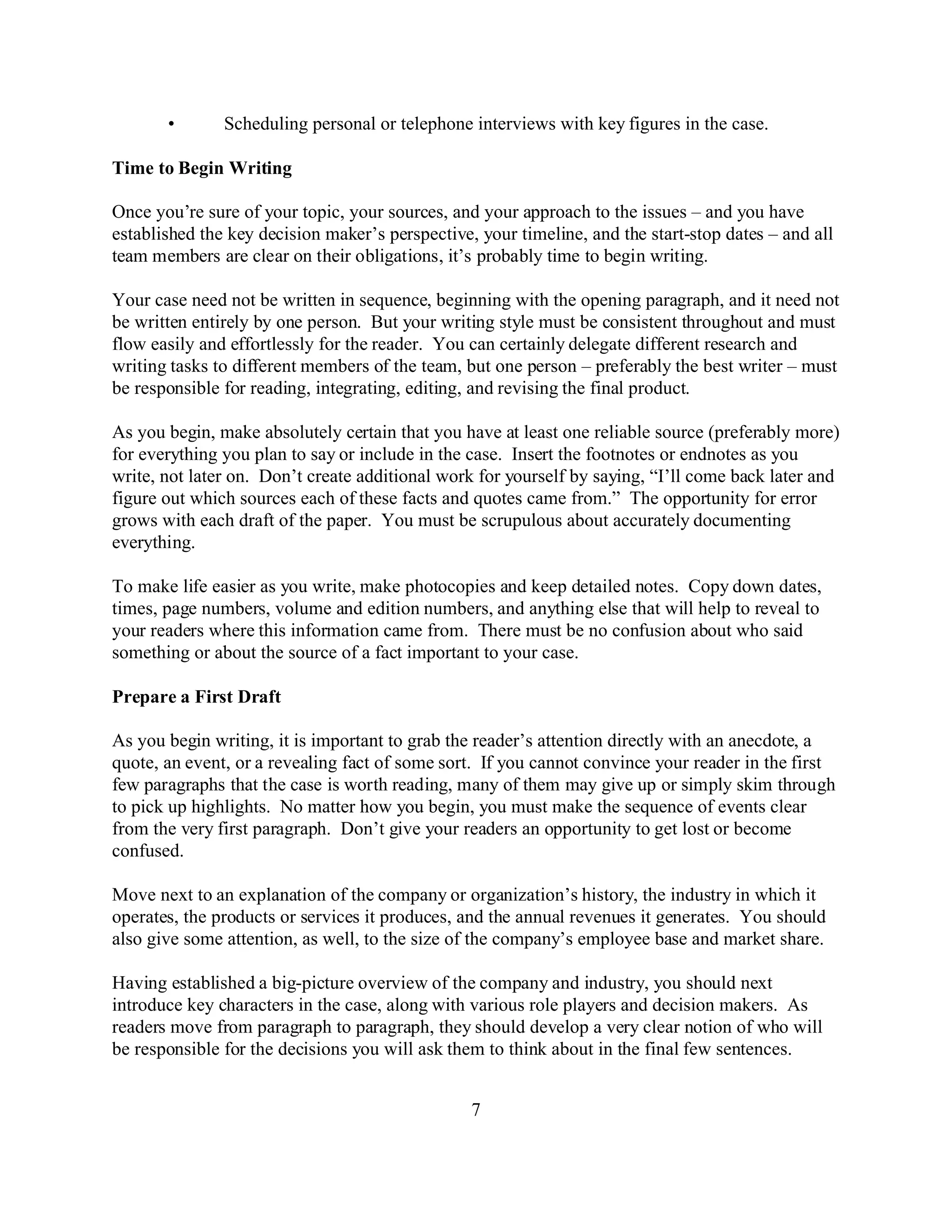 Writing a case study | PDF