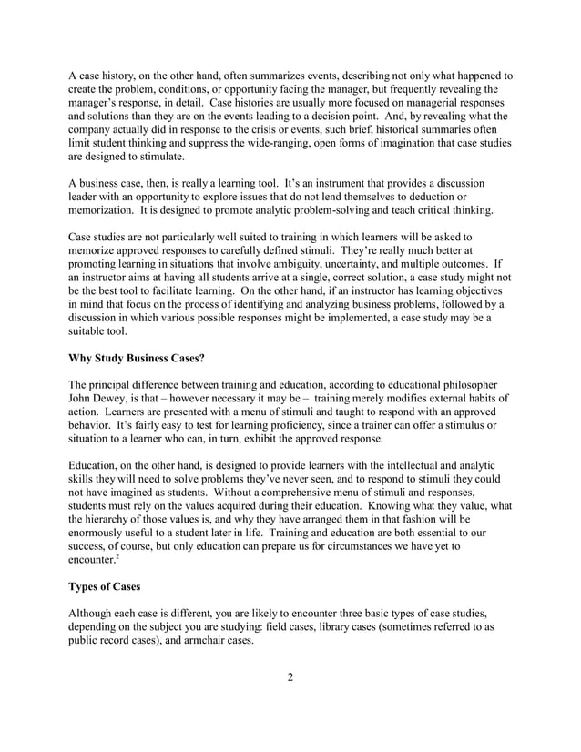 Writing a case study | PDF