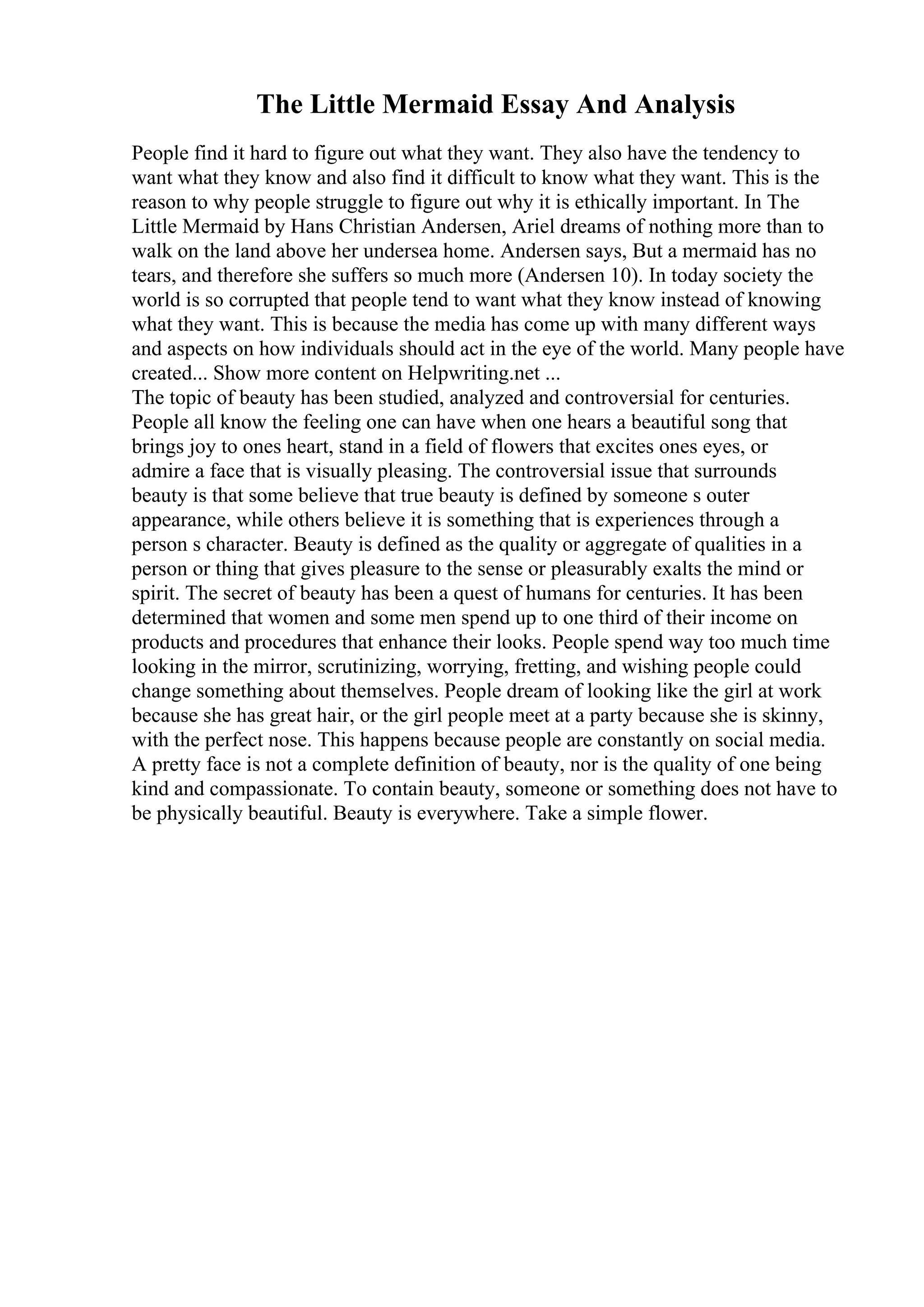 Writing A Character Analysis Essay | PDF