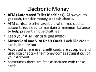Checking- The Basics | PPT