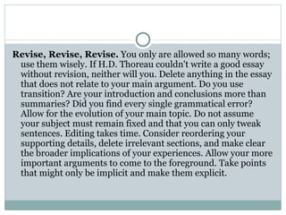 Writing College Essay | PPT