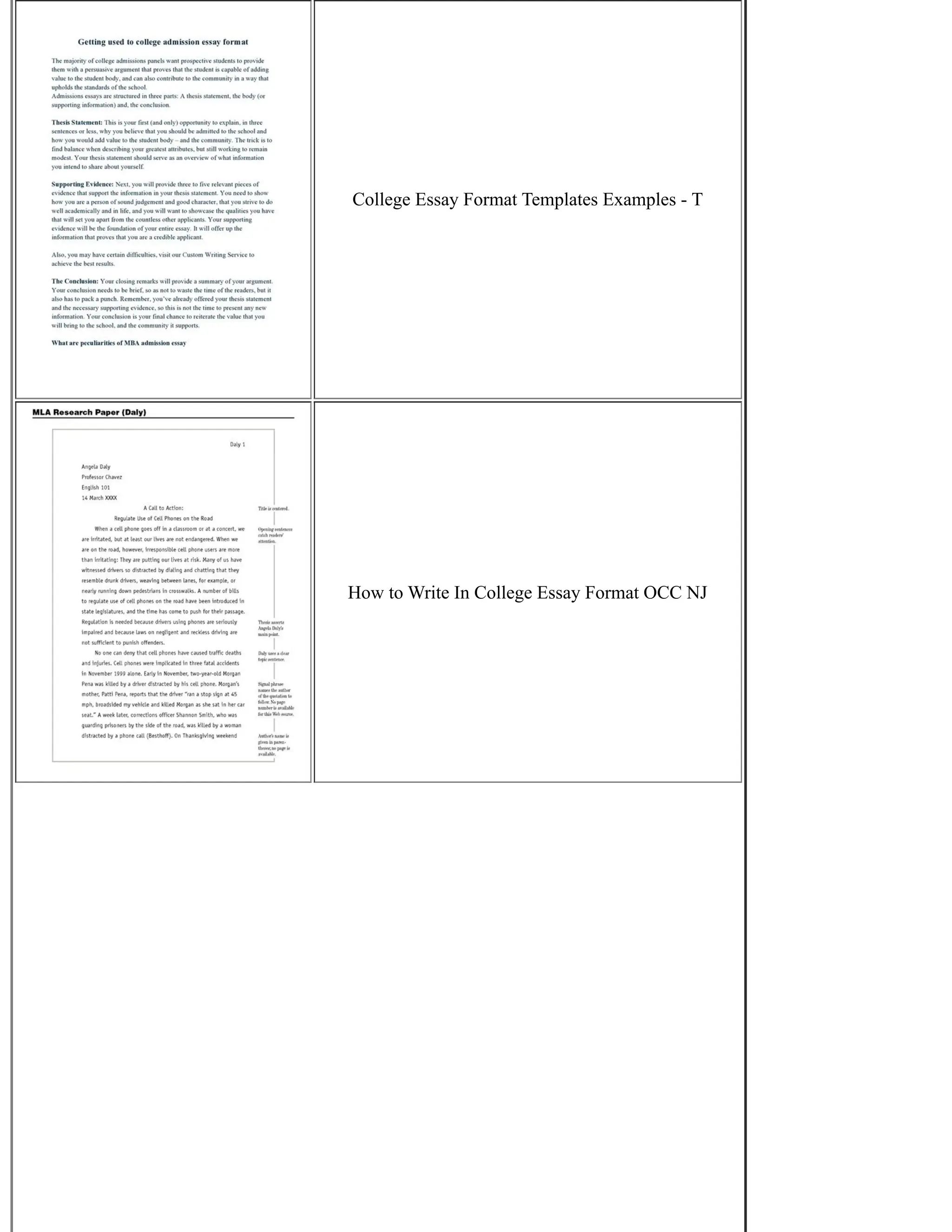 Writing A College Essay | PDF