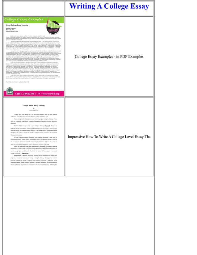 Writing A College Essay | PDF