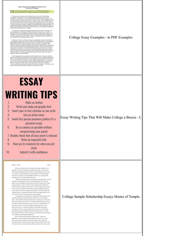 Writing A College Essay | PDF