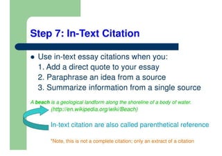 Writing A Compare And Contrast Essay With In-Text Citations | PDF