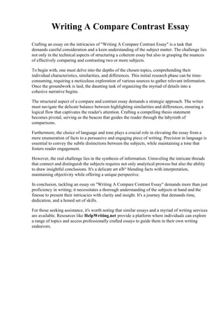 Writing A Compare Contrast Essay.pdf | Education