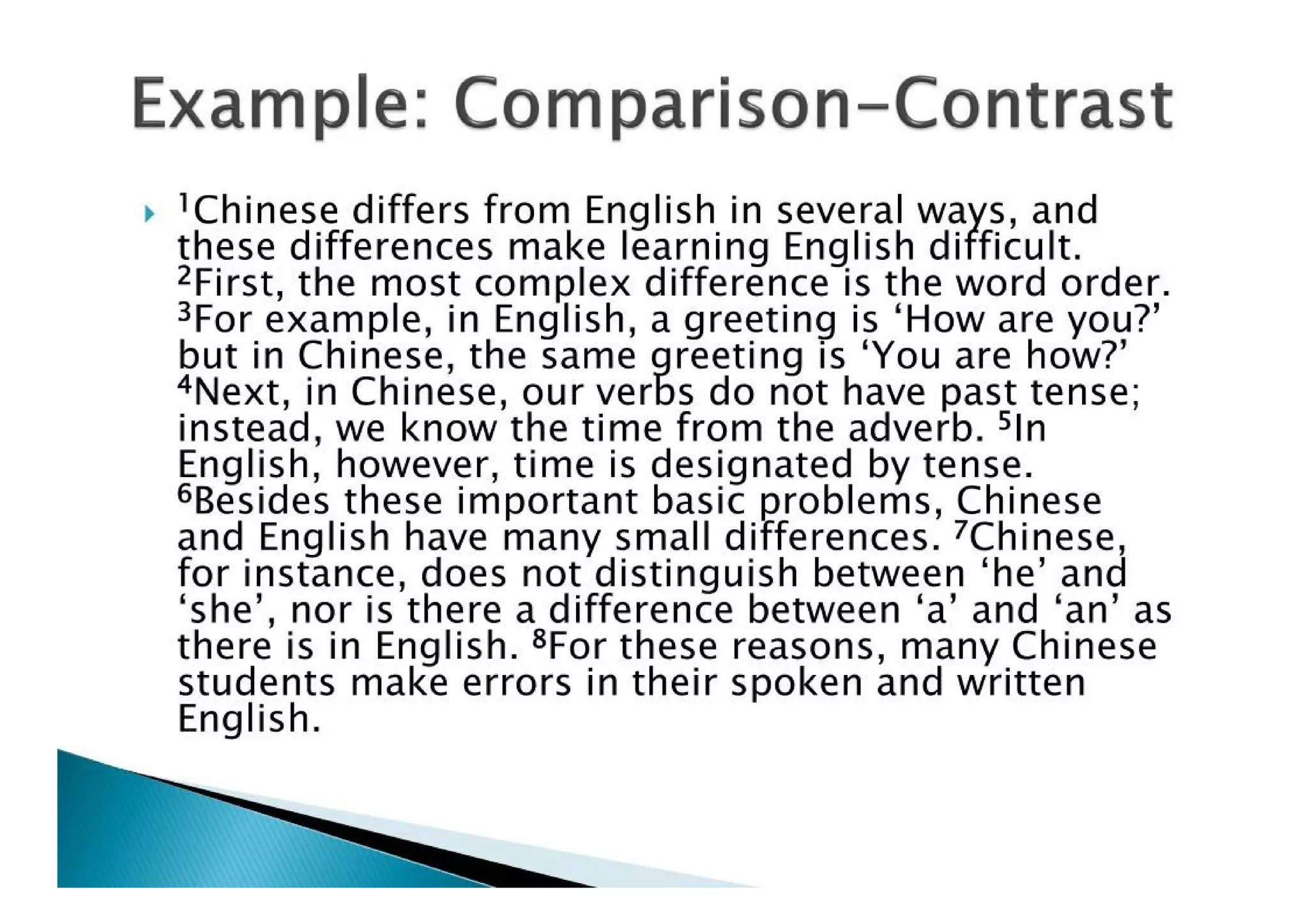 Writing A Comparison-Contrast Paragraph | PPT