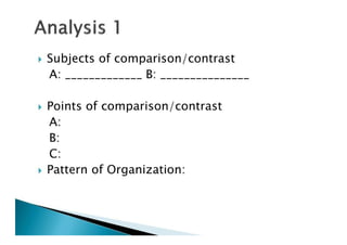 Writing A Comparison-Contrast Paragraph | PPT