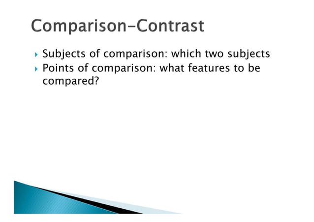 Writing A Comparison-Contrast Paragraph | PPT