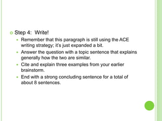 Writing a comparison paragraph | PPTX