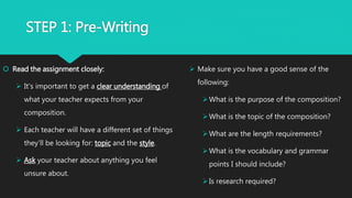Writing a composition | PPTX