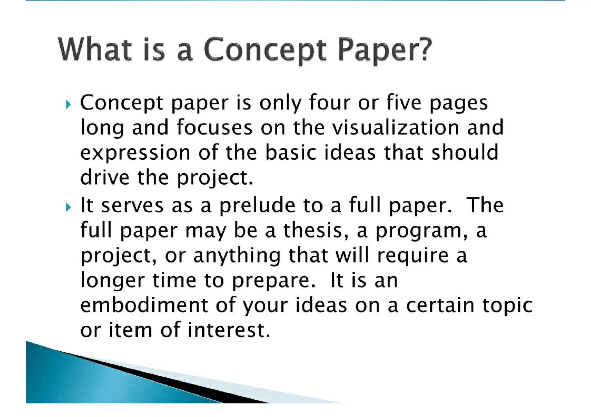 WRITING A CONCEPT PAPER | PDF