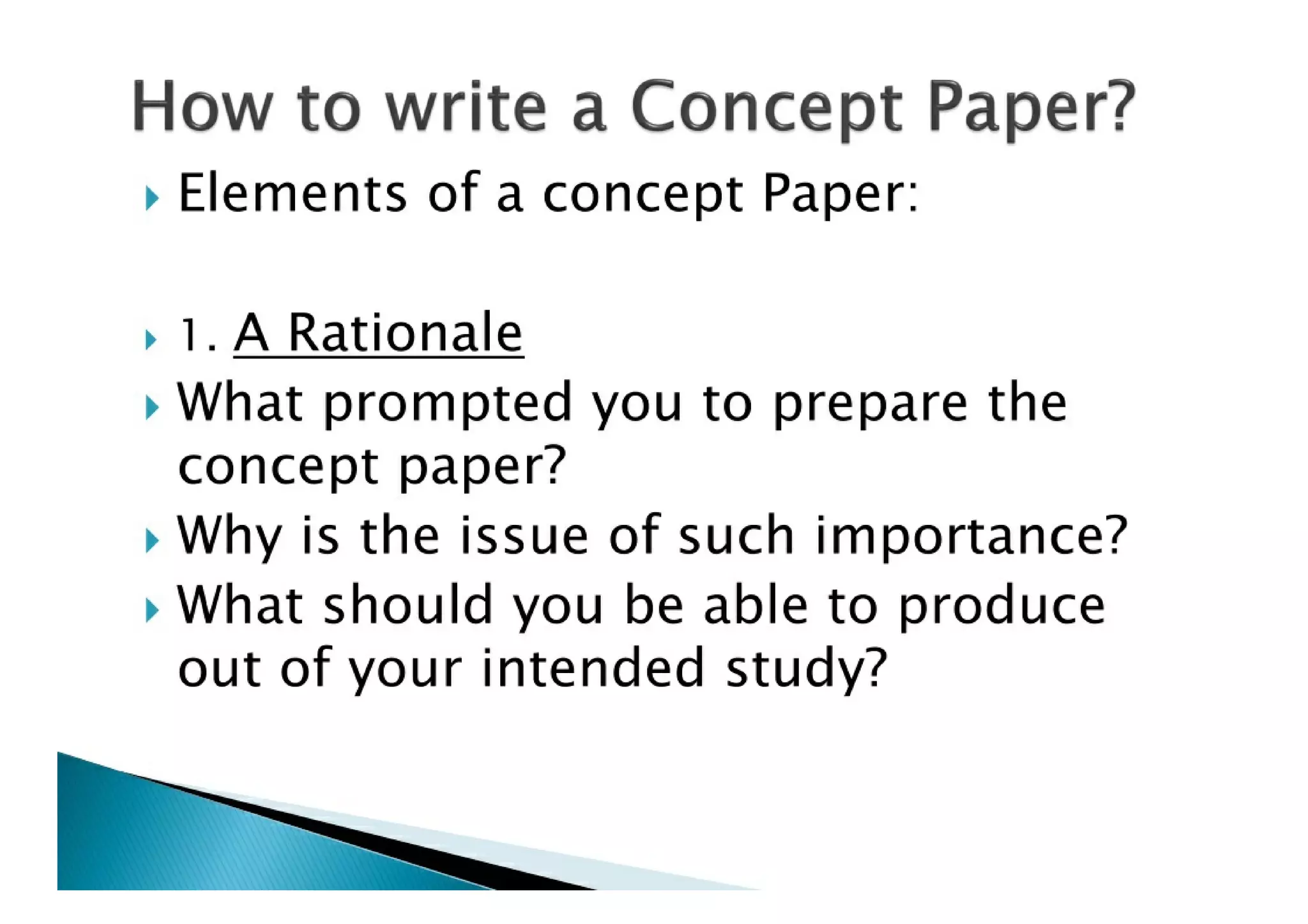 WRITING A CONCEPT PAPER | PDF