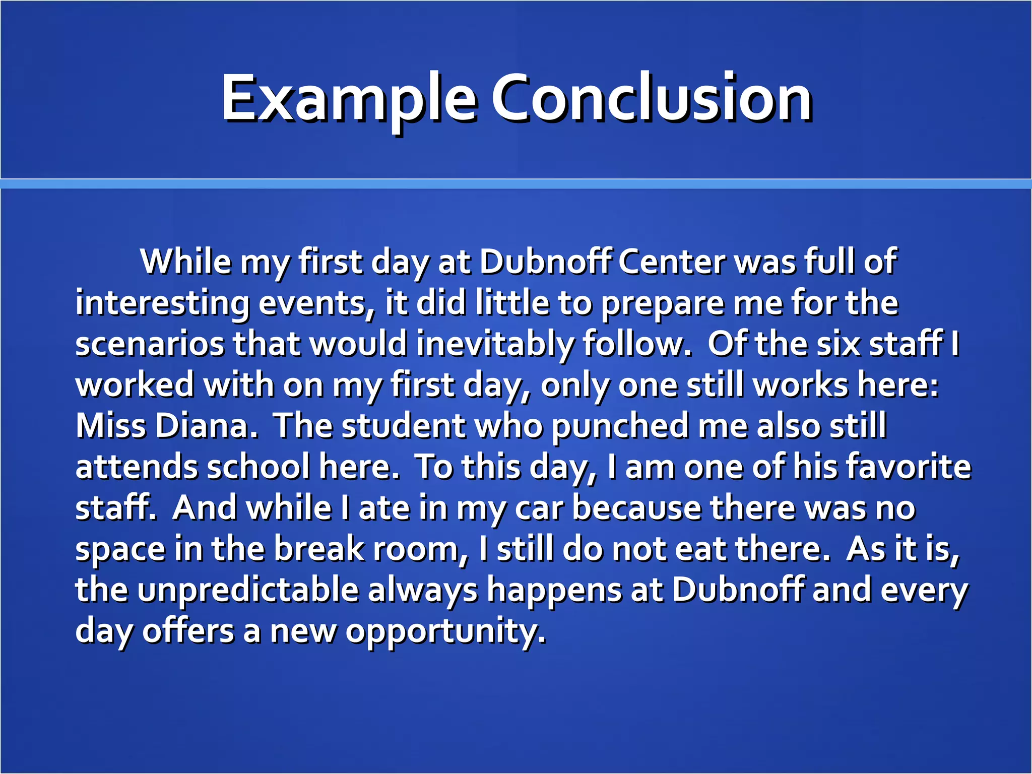 Writing a conclusion | PPT
