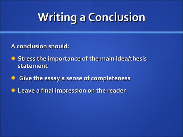 Writing a conclusion | PPT