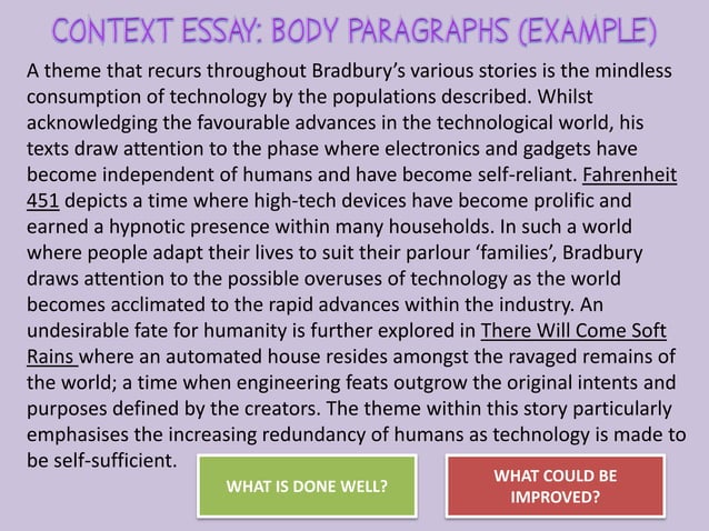 Writing a context essay - an approach to structure | PDF