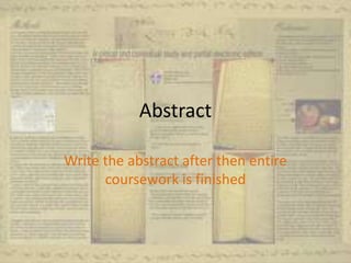 Writing a coursework for english literature | PPT