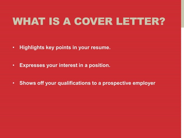 Writing a cover letter | PPT