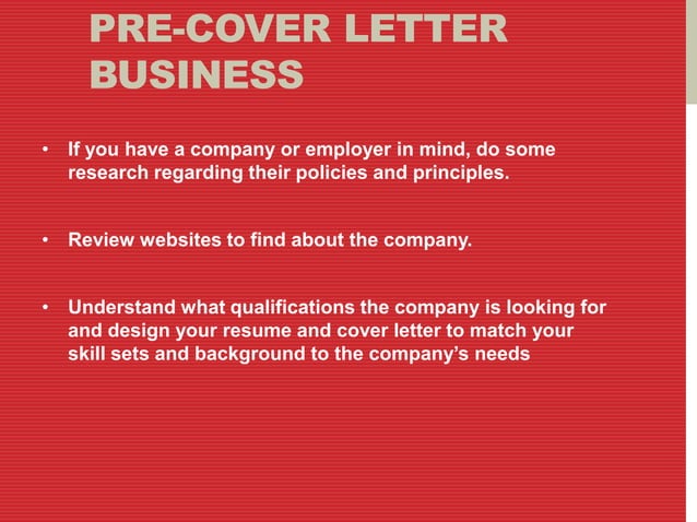 Writing a cover letter | PPT