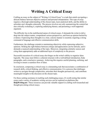 Writing A Critical Essay.pdf