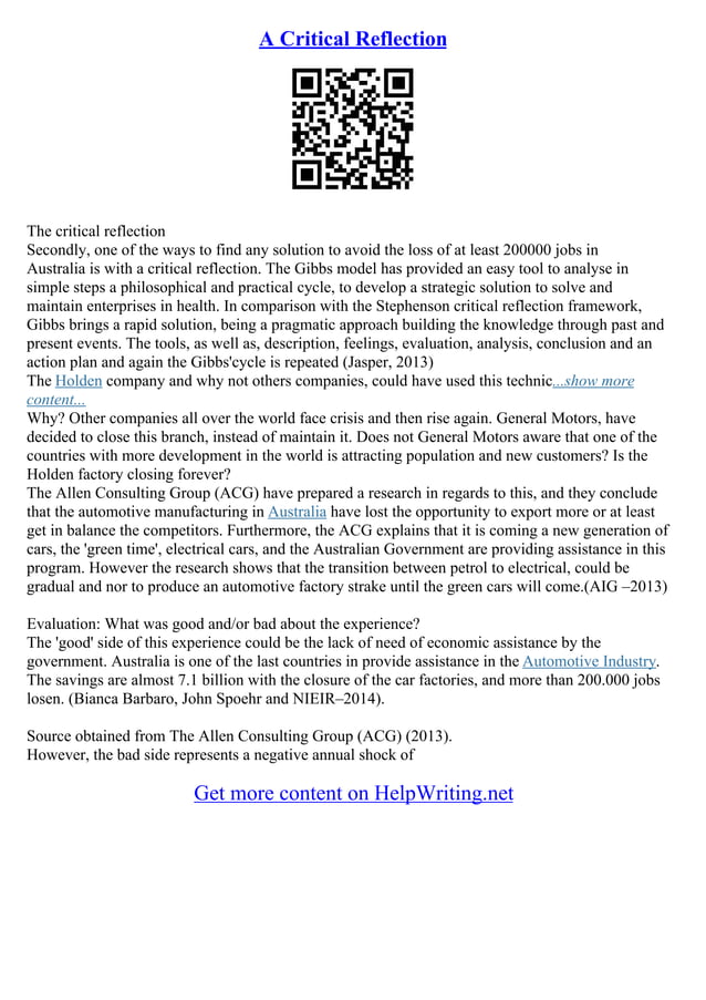 Writing A Critical Lens Essay | PDF