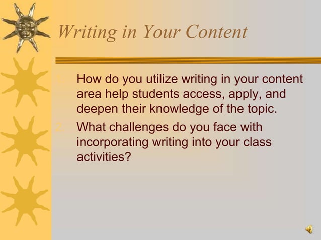 9 1 2010 Writing Across The Curriculum Ppt
