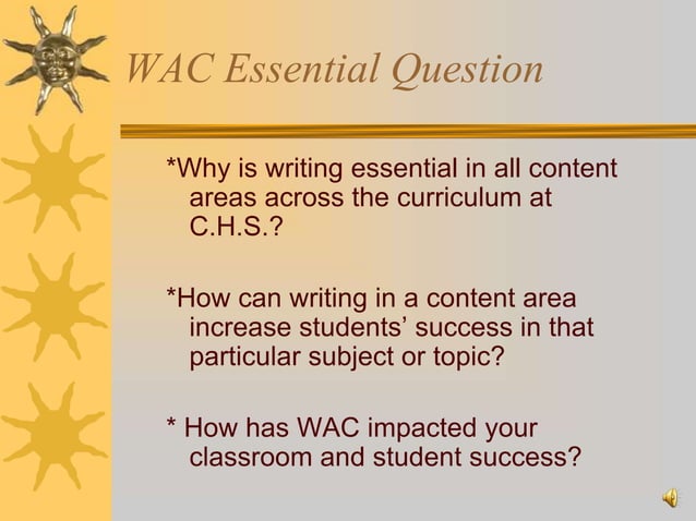 9 1 2010 Writing Across The Curriculum Ppt