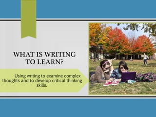 Writing across the curriculum | PPTX