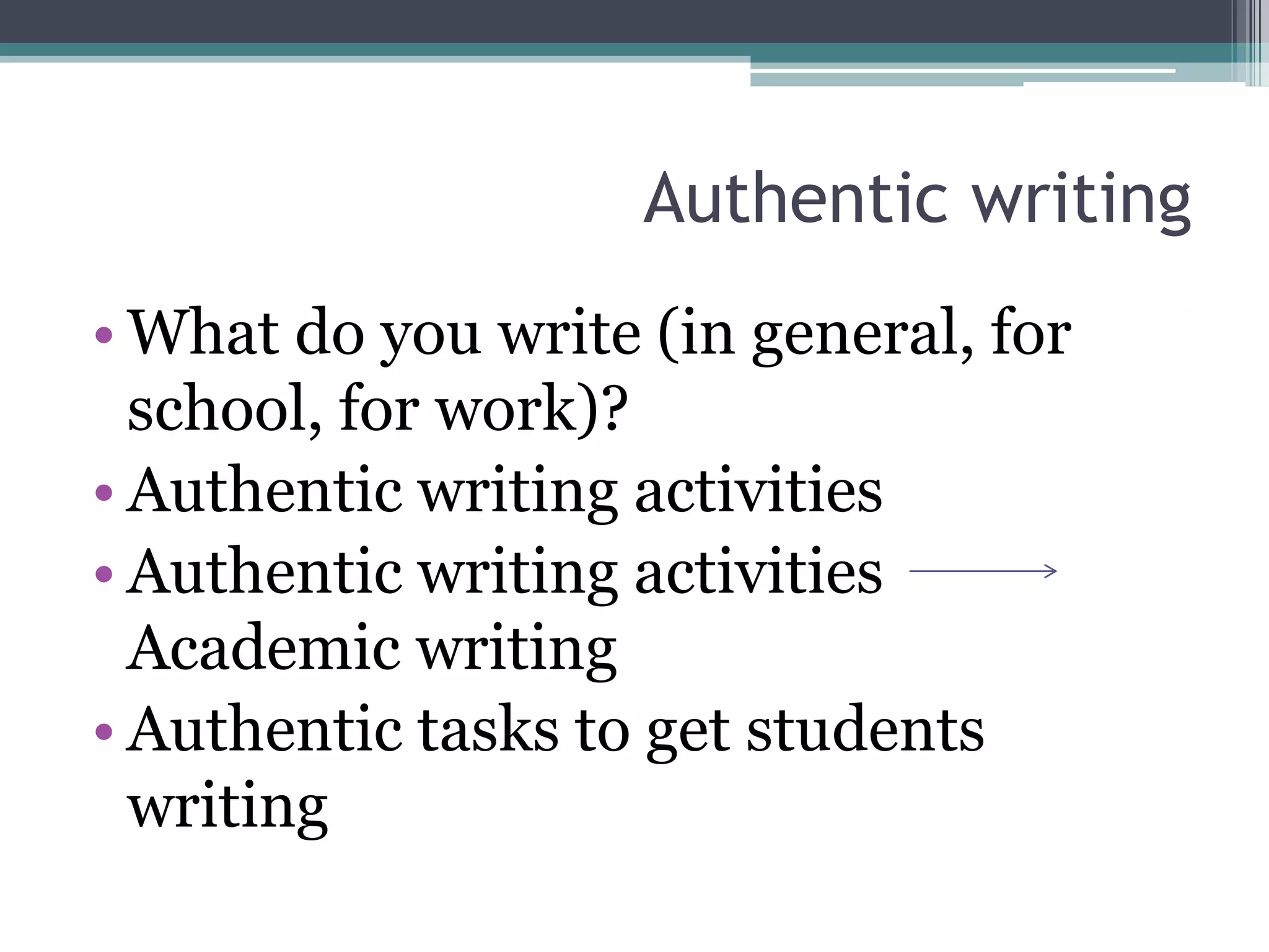 Writing activities | PDF
