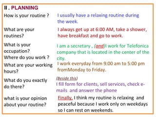 Writing activity routines | PPT