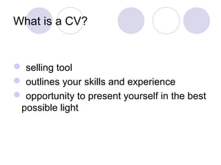 Writing a cv | PPT