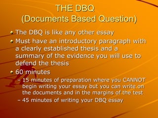 Writing a DBQ | PPT