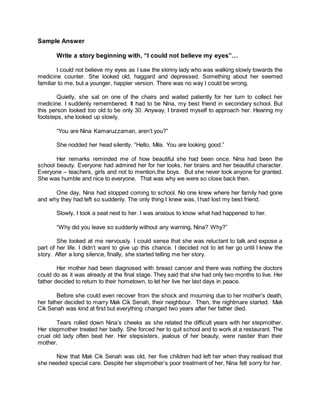 Writing a descriptive essay person | DOCX