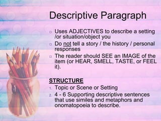 writing a descriptive paragraph of a setting.pptx