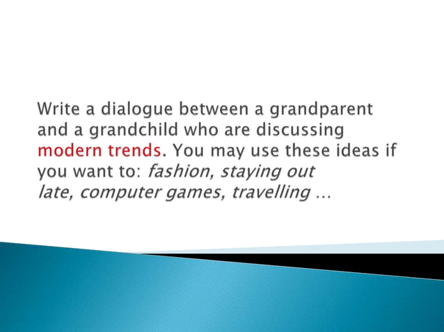 Writing a dialogue | PPTX